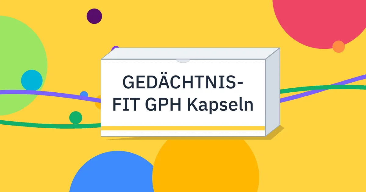 Symbolbild: Packung mit der Aufschrift GEDÄCHTNIS-FIT GPH Kapseln (PZN 02569069) – Verfügbarkeit und Bezug in Apotheken in Frankfurt am Main