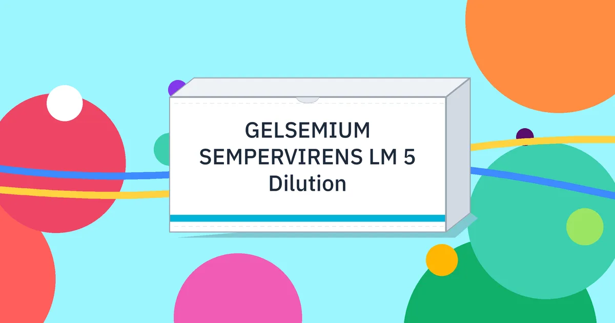 Symbolbild: Packung mit der Aufschrift GELSEMIUM SEMPERVIRENS LM 5 Dilution (PZN 12875695) – Verfügbarkeit und Bezug in Apotheken in Frankfurt am Main