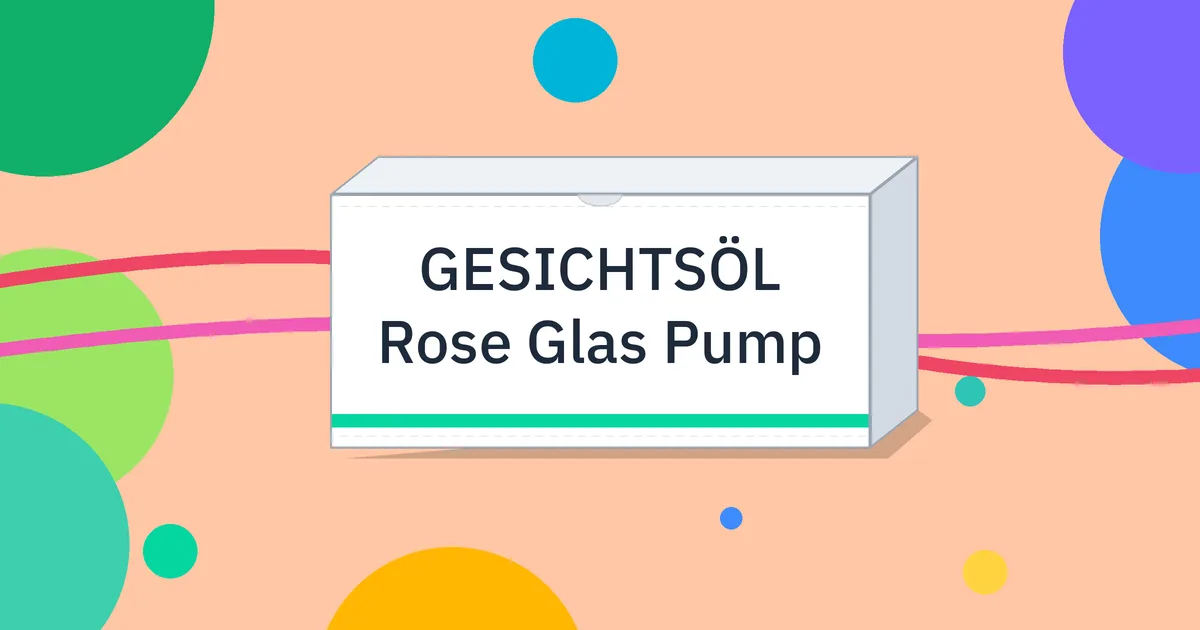 Symbolbild: Packung mit der Aufschrift GESICHTSÖL Rose Glas Pump (PZN 20341890) – Verfügbarkeit und Bezug in Apotheken in Frankfurt am Main
