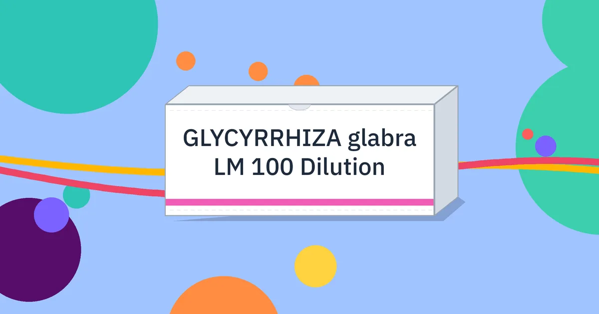 Symbolbild: Packung mit der Aufschrift GLYCYRRHIZA glabra LM 100 Dilution (PZN 12881135) – Verfügbarkeit und Bezug in Apotheken in Frankfurt am Main