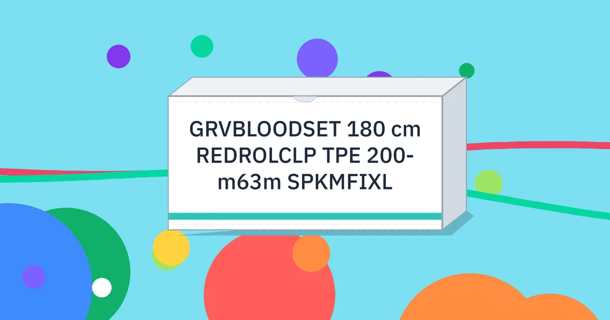 Symbolbild: Packung mit der Aufschrift GRVBLOODSET 180 cm REDROLCLP TPE 200-m63m SPKMFIXL (PZN 17898229) – Verfügbarkeit und Bezug in Apotheken in Frankfurt am Main