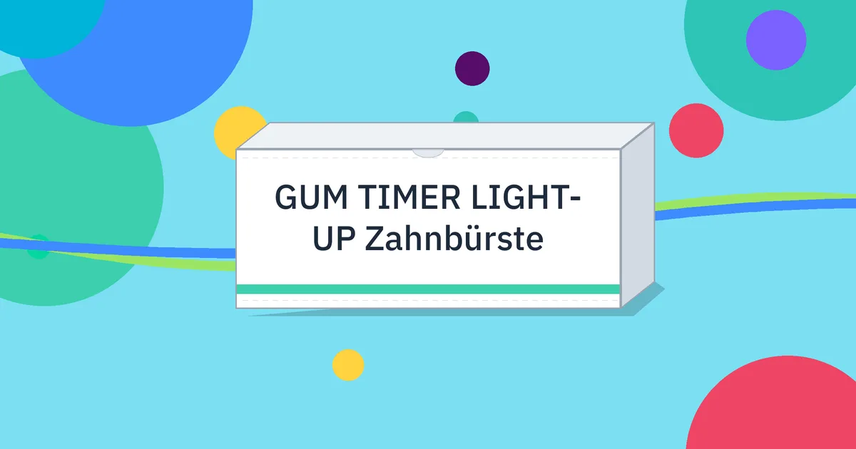 Symbolbild: Packung mit der Aufschrift GUM TIMER LIGHT-UP Zahnbürste (PZN 16914038) – Verfügbarkeit und Bezug in Apotheken in Frankfurt am Main