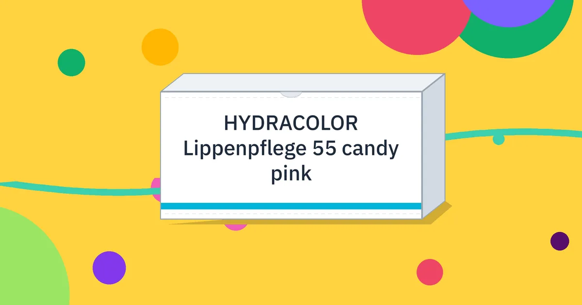 Symbolbild: Packung mit der Aufschrift HYDRACOLOR Lippenpflege 55 candy pink (PZN 20155437) – Verfügbarkeit und Bezug in Apotheken in Frankfurt am Main