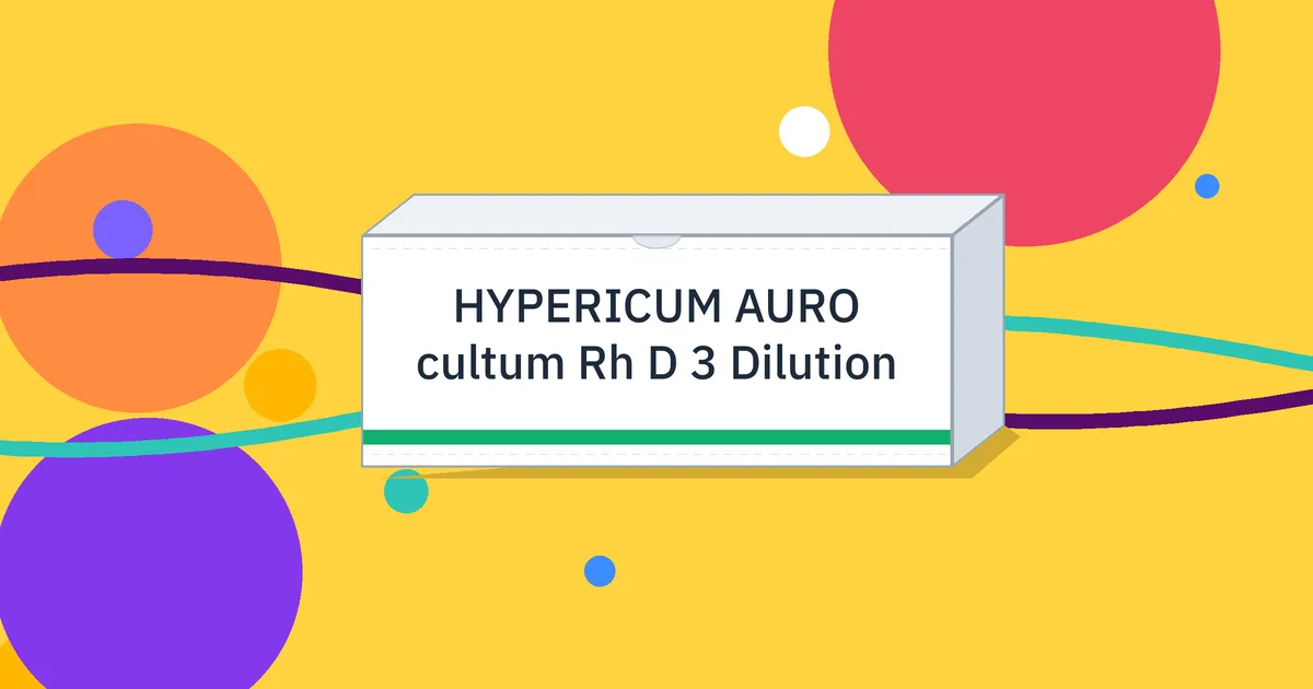 Symbolbild: Packung mit der Aufschrift HYPERICUM AURO cultum Rh D 3 Dilution (PZN 01629869) – Verfügbarkeit und Bezug in Apotheken in Frankfurt am Main