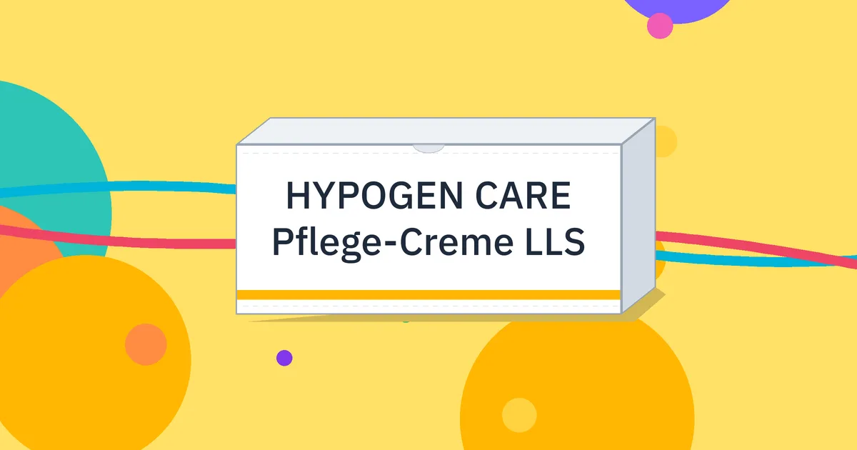 Symbolbild: Packung mit der Aufschrift HYPOGEN CARE Pflege-Creme LLS (PZN 19426871) – Verfügbarkeit und Bezug in Apotheken in Frankfurt am Main