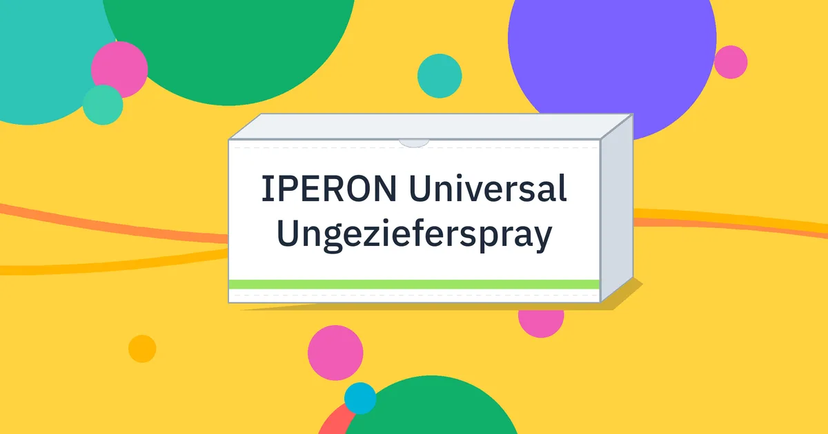Symbolbild: Packung mit der Aufschrift IPERON Universal Ungezieferspray (PZN 20284293) – Verfügbarkeit und Bezug in Apotheken in Frankfurt am Main
