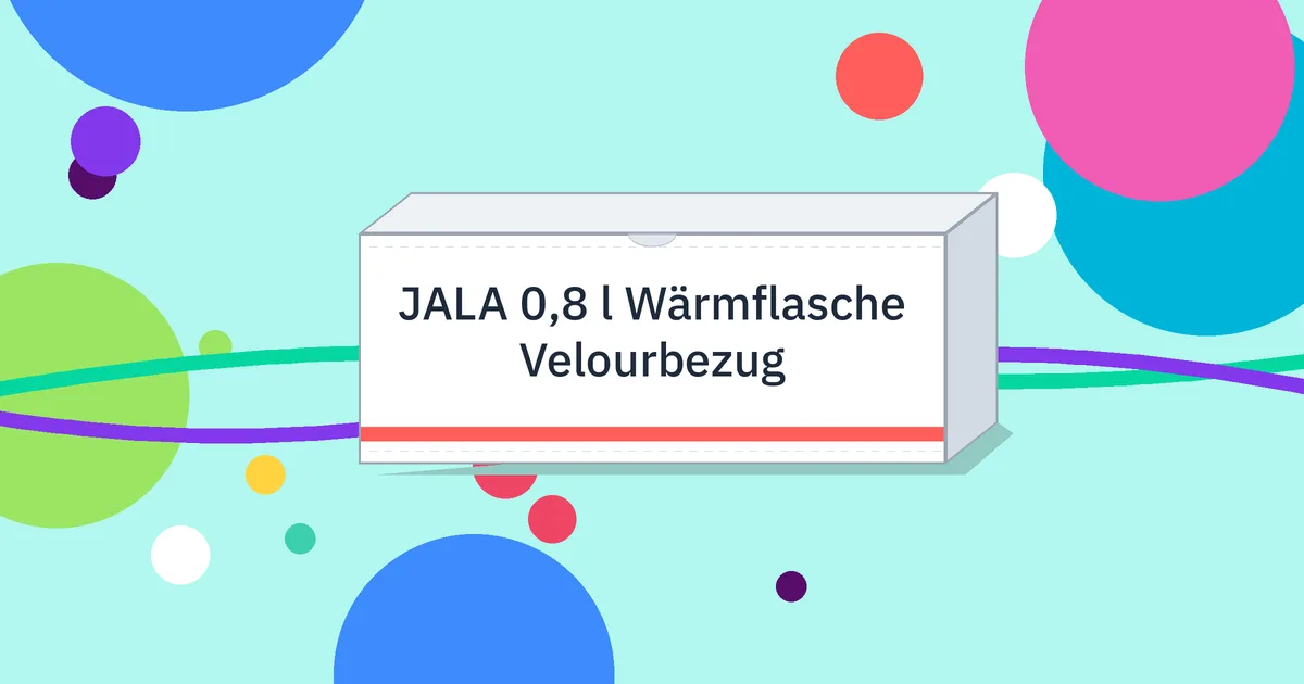 Symbolbild: Packung mit der Aufschrift JALA 0,8 l Wärmflasche Velourbezug (PZN 19392706) – Verfügbarkeit und Bezug in Apotheken in Frankfurt am Main
