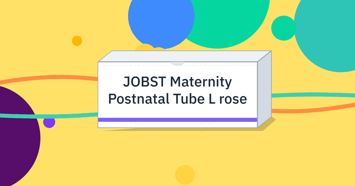 Symbolbild: Packung mit der Aufschrift JOBST Maternity Postnatal Tube L rose (PZN 18311373) – Verfügbarkeit und Bezug in Apotheken in Frankfurt am Main