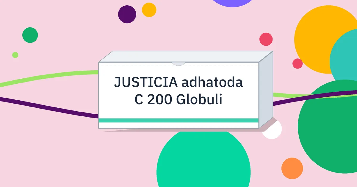 Symbolbild: Packung mit der Aufschrift JUSTICIA adhatoda C 200 Globuli (PZN 16691727) – Verfügbarkeit und Bezug in Apotheken in Frankfurt am Main
