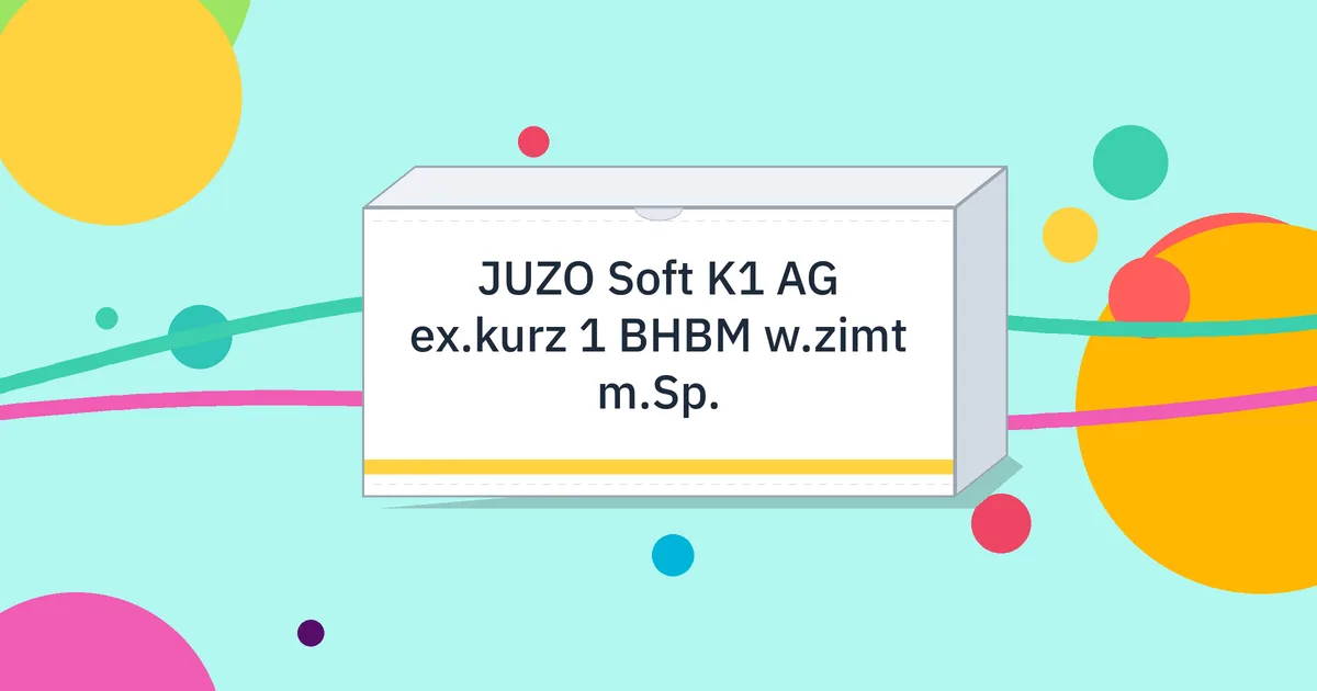 Symbolbild: Packung mit der Aufschrift JUZO Soft K1 AG ex.kurz 1 BHBM w.zimt m.Sp. (PZN 14864075) – Verfügbarkeit und Bezug in Apotheken in Frankfurt am Main
