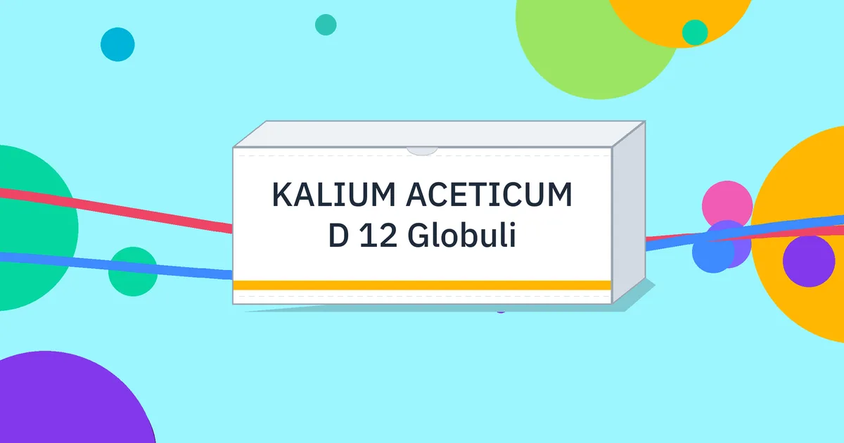 Symbolbild: Packung mit der Aufschrift KALIUM ACETICUM D 12 Globuli (PZN 16691762) – Verfügbarkeit und Bezug in Apotheken in Frankfurt am Main