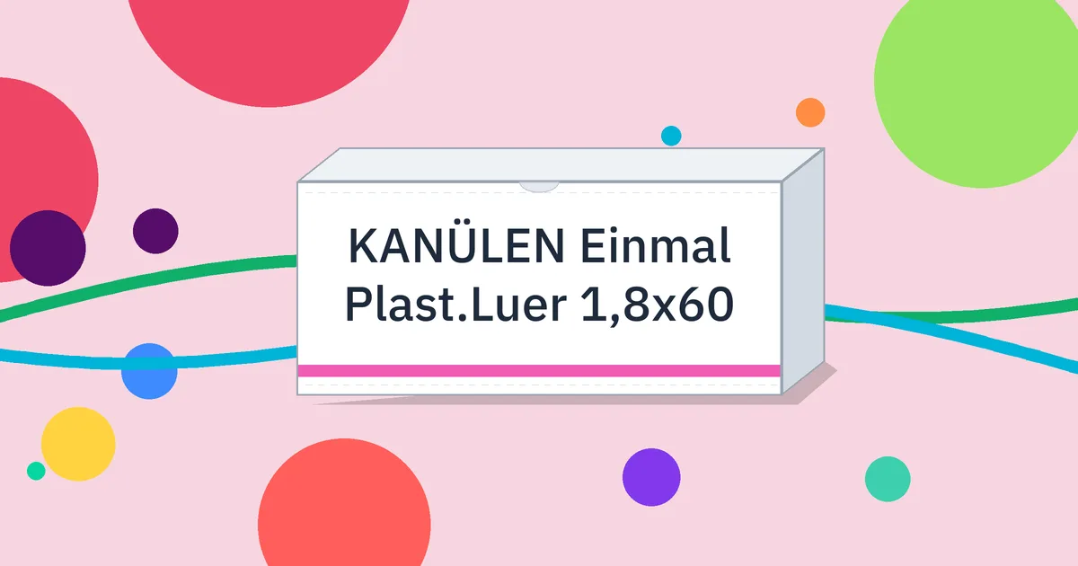 Symbolbild: Packung mit der Aufschrift KANÜLEN Einmal Plast.Luer 1,8x60 (PZN 02440737) – Verfügbarkeit und Bezug in Apotheken in Frankfurt am Main