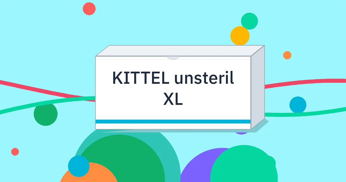 Symbolbild: Packung mit der Aufschrift KITTEL unsteril XL (PZN 08848474) – Verfügbarkeit und Bezug in Apotheken in Frankfurt am Main