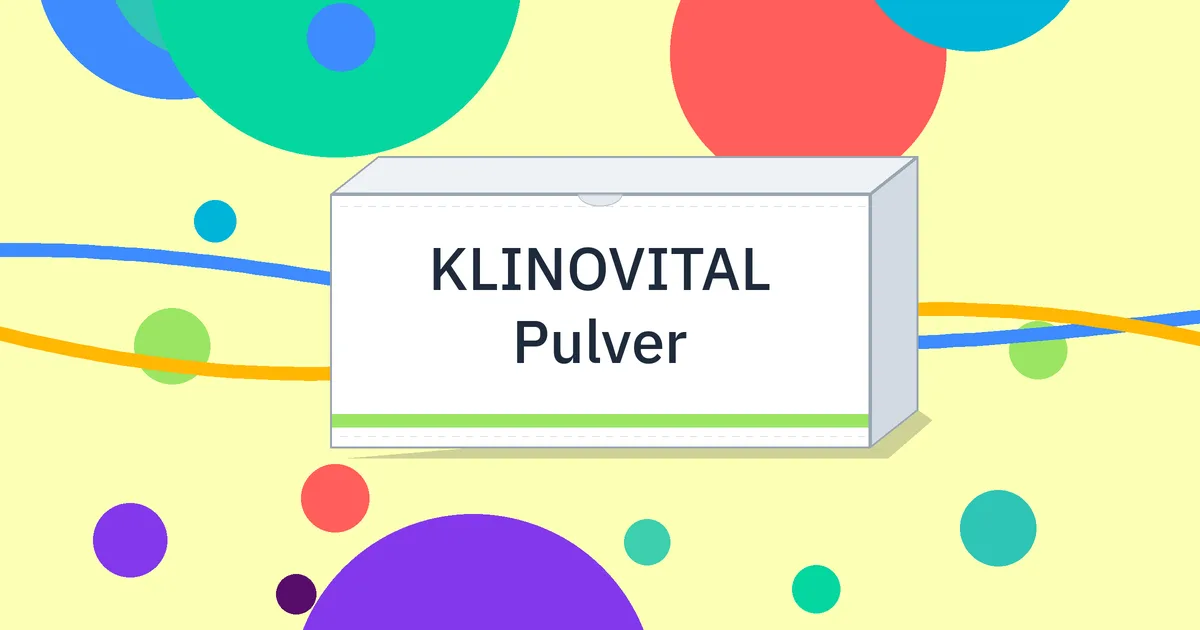 Symbolbild: Packung mit der Aufschrift KLINOVITAL Pulver (PZN 19479525) – Verfügbarkeit und Bezug in Apotheken in Frankfurt am Main