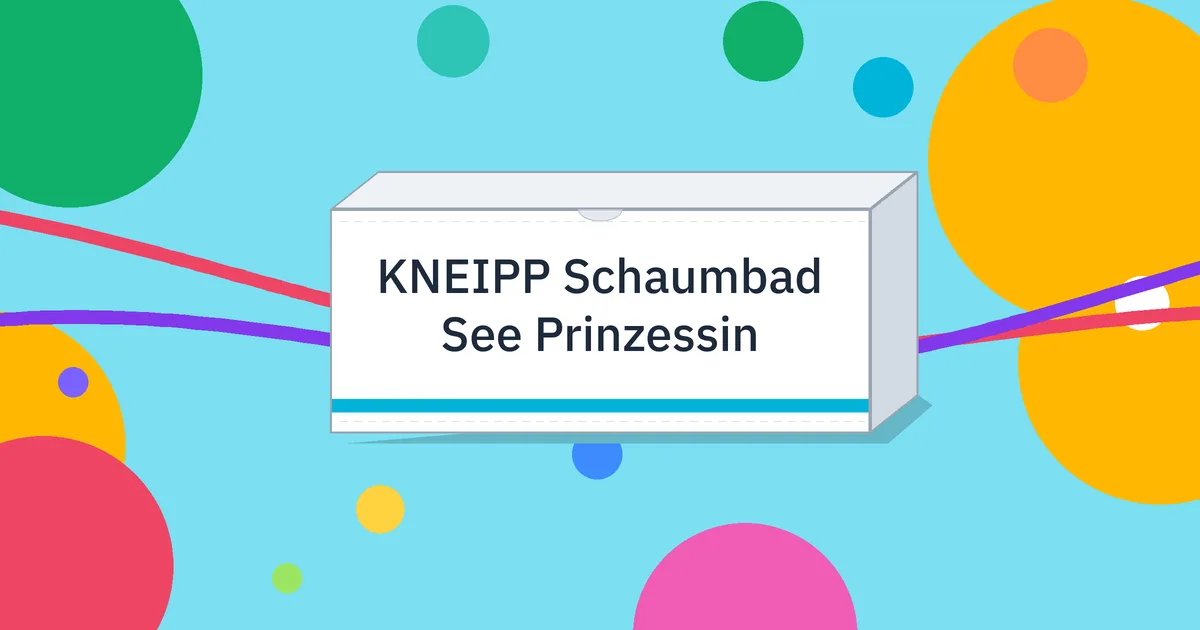 Symbolbild: Packung mit der Aufschrift KNEIPP Schaumbad See Prinzessin (PZN 07391966) – Verfügbarkeit und Bezug in Apotheken in Frankfurt am Main