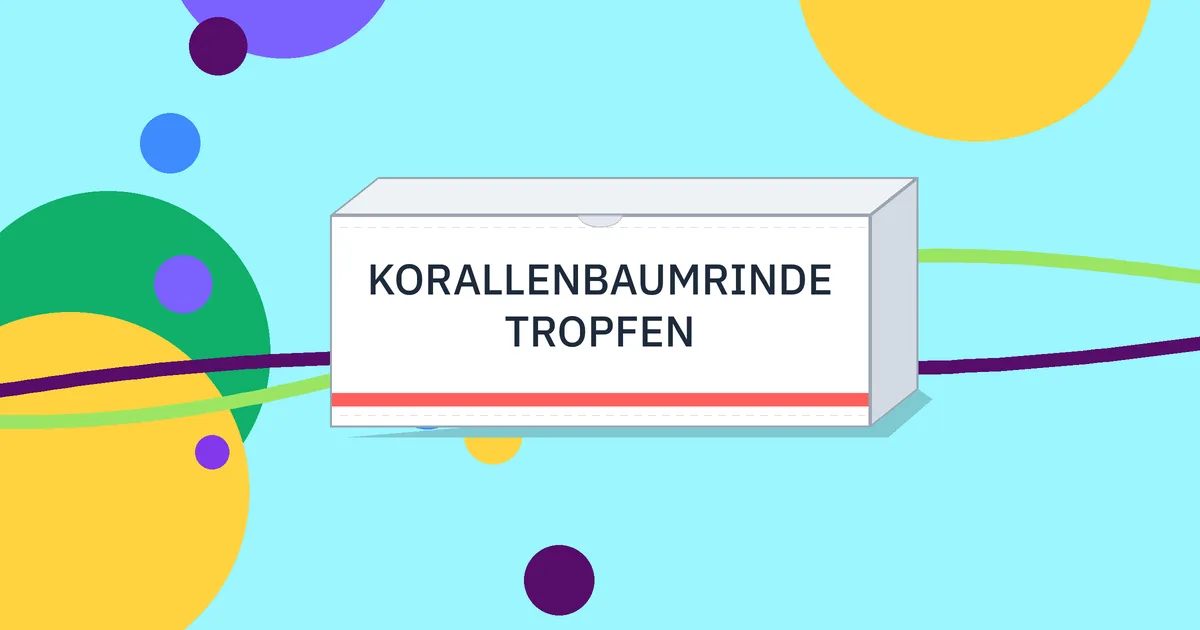 Symbolbild: Packung mit der Aufschrift KORALLENBAUMRINDE TROPFEN (PZN 14283929) – Verfügbarkeit und Bezug in Apotheken in Frankfurt am Main