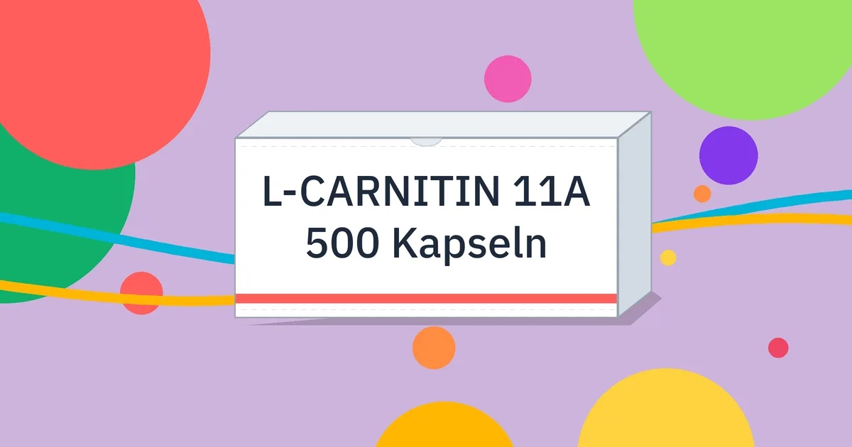 Symbolbild: Packung mit der Aufschrift L-CARNITIN 11A 500 Kapseln (PZN 18665668) – Verfügbarkeit und Bezug in Apotheken in Frankfurt am Main