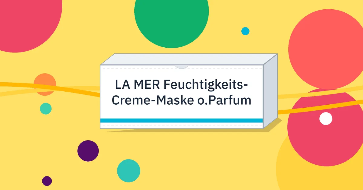 Symbolbild: Packung mit der Aufschrift LA MER Feuchtigkeits-Creme-Maske o.Parfum (PZN 17400956) – Verfügbarkeit und Bezug in Apotheken in Frankfurt am Main