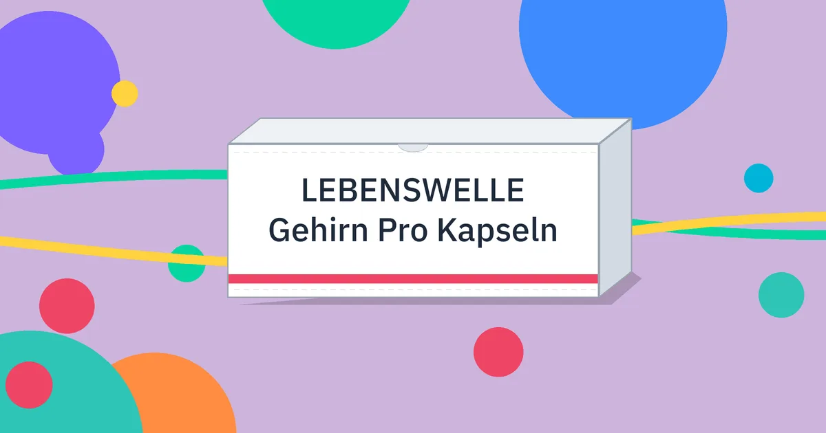 Symbolbild: Packung mit der Aufschrift LEBENSWELLE Gehirn Pro Kapseln (PZN 18805112) – Verfügbarkeit und Bezug in Apotheken in Frankfurt am Main