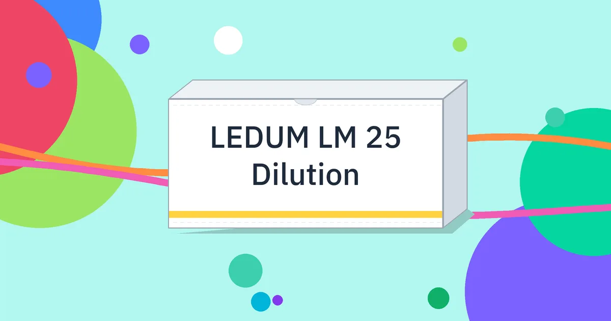 Symbolbild: Packung mit der Aufschrift LEDUM LM 25 Dilution (PZN 12930342) – Verfügbarkeit und Bezug in Apotheken in Frankfurt am Main