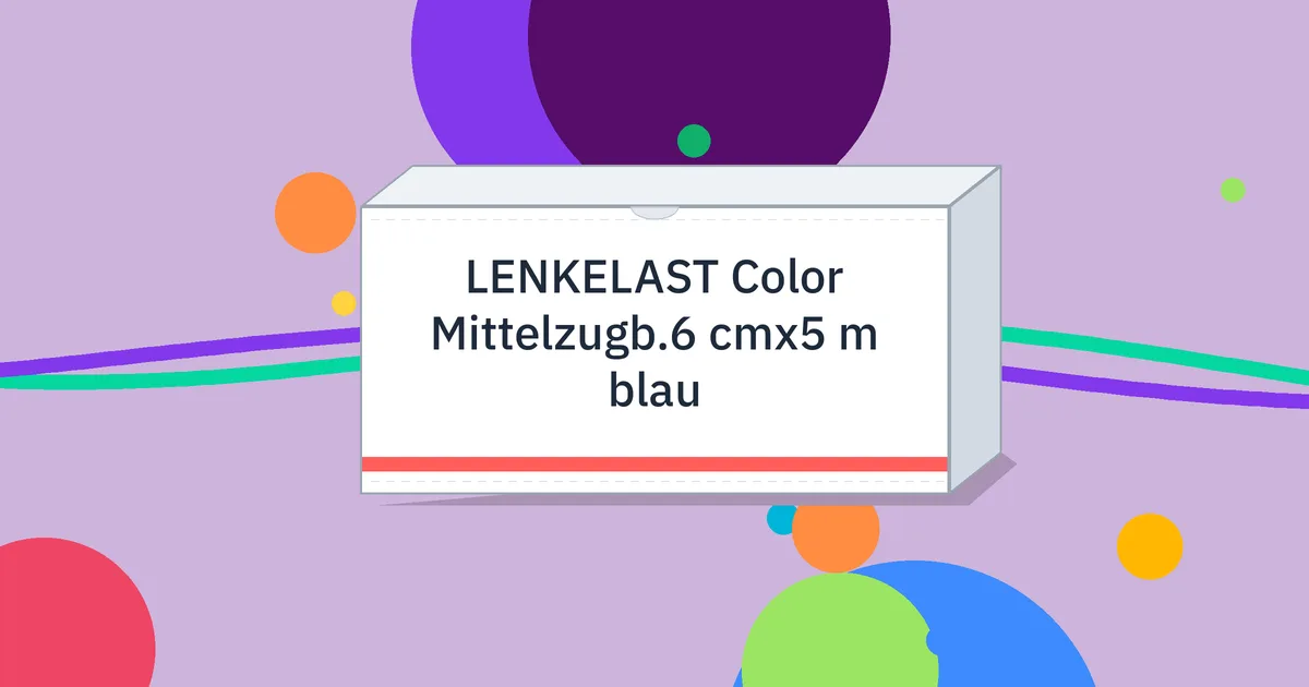Symbolbild: Packung mit der Aufschrift LENKELAST Color Mittelzugb.6 cmx5 m blau (PZN 01467444) – Verfügbarkeit und Bezug in Apotheken in Frankfurt am Main