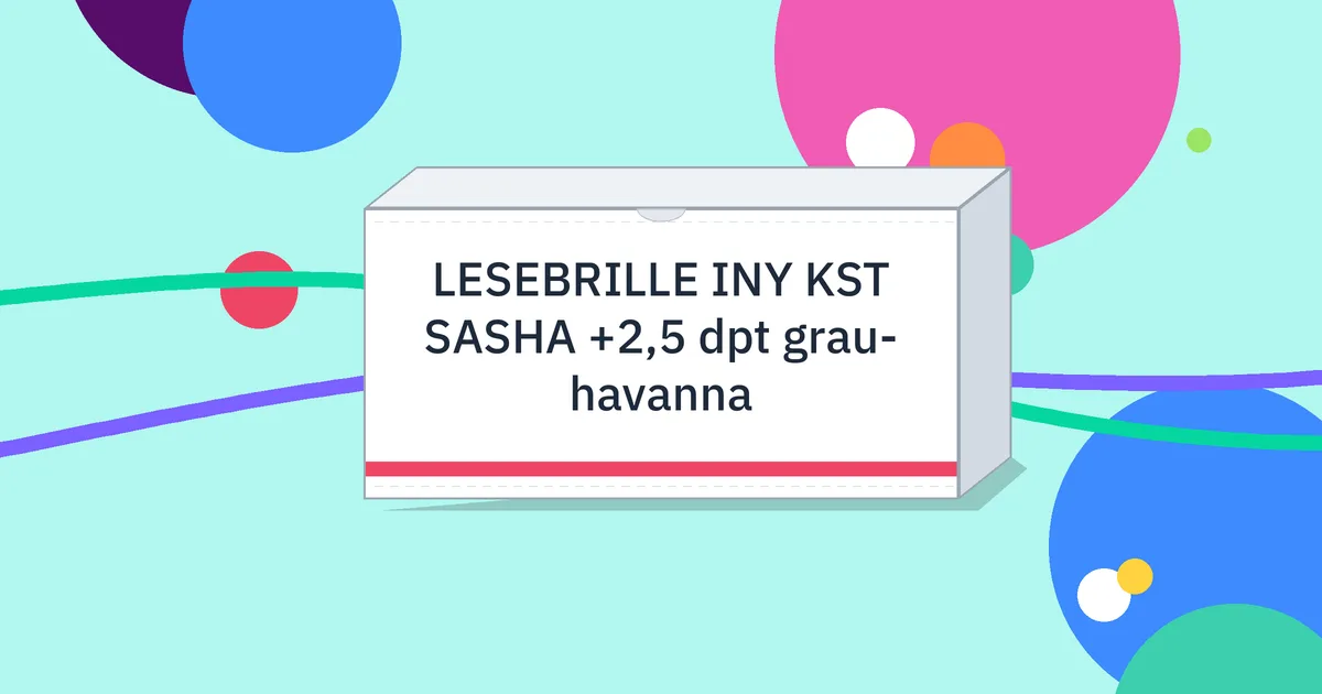 Symbolbild: Packung mit der Aufschrift LESEBRILLE INY KST SASHA +2,5 dpt grau-havanna (PZN 19928615) – Verfügbarkeit und Bezug in Apotheken in Frankfurt am Main