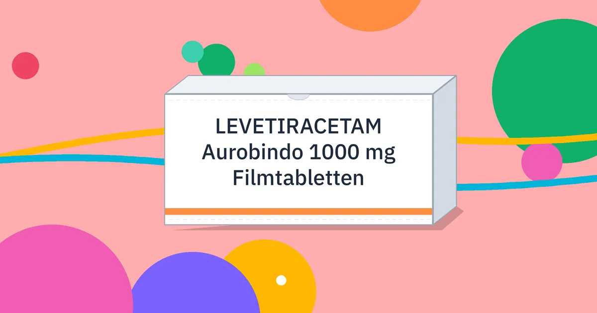 Symbolbild: Packung mit der Aufschrift LEVETIRACETAM Aurobindo 1000 mg Filmtabletten (PZN 18218722) – Verfügbarkeit und Bezug in Apotheken in Frankfurt am Main