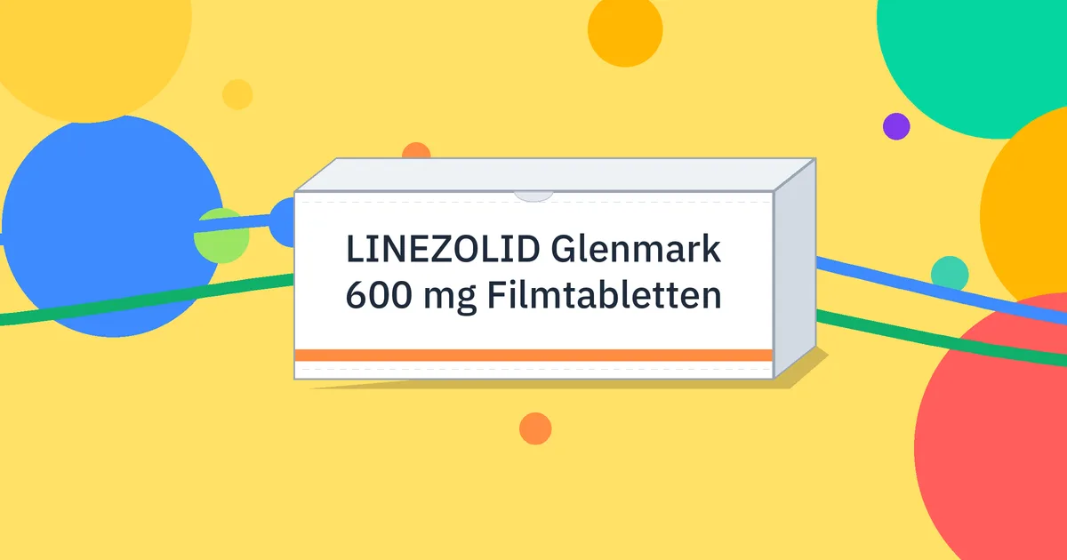 Symbolbild: Packung mit der Aufschrift LINEZOLID Glenmark 600 mg Filmtabletten (PZN 11240606) – Verfügbarkeit und Bezug in Apotheken in Frankfurt am Main