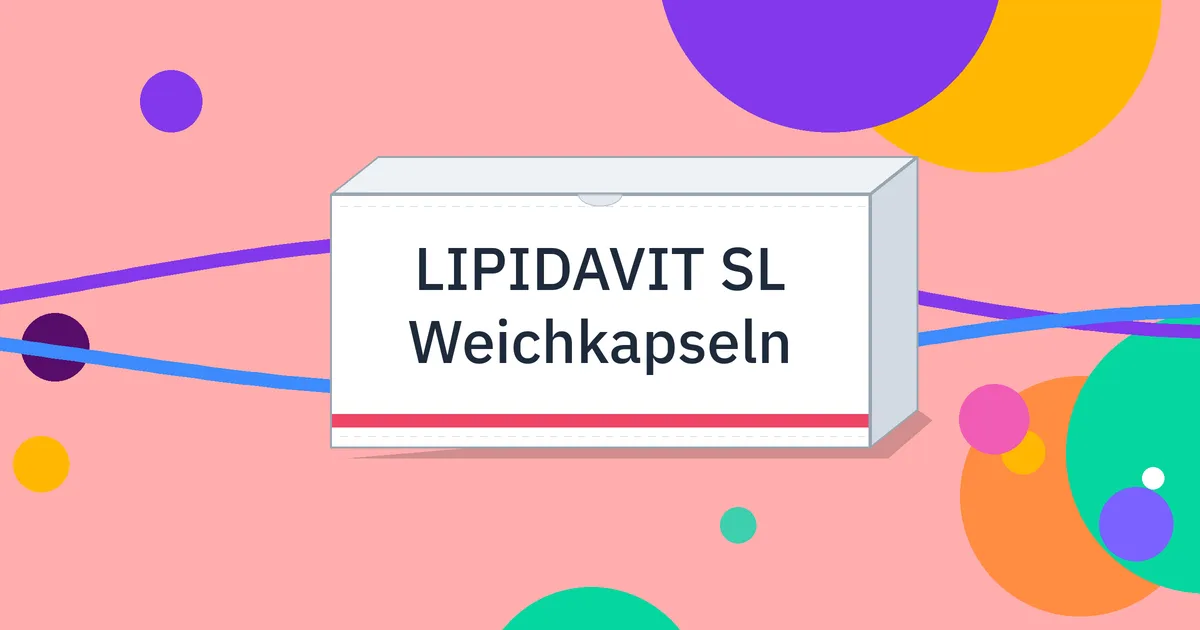 Symbolbild: Packung mit der Aufschrift LIPIDAVIT SL Weichkapseln (PZN 14350933) – Verfügbarkeit und Bezug in Apotheken in Frankfurt am Main