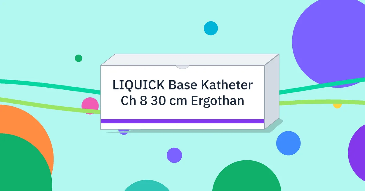 Symbolbild: Packung mit der Aufschrift LIQUICK Base Katheter Ch 8 30 cm Ergothan (PZN 02653516) – Verfügbarkeit und Bezug in Apotheken in Frankfurt am Main