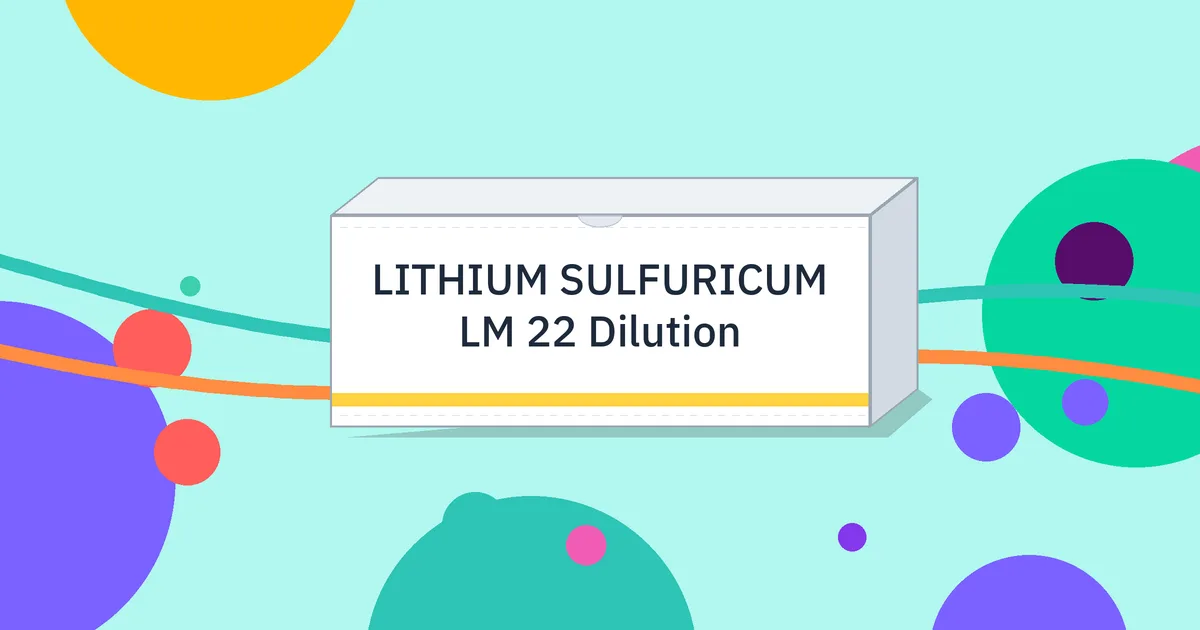 Symbolbild: Packung mit der Aufschrift LITHIUM SULFURICUM LM 22 Dilution (PZN 12933056) – Verfügbarkeit und Bezug in Apotheken in Frankfurt am Main