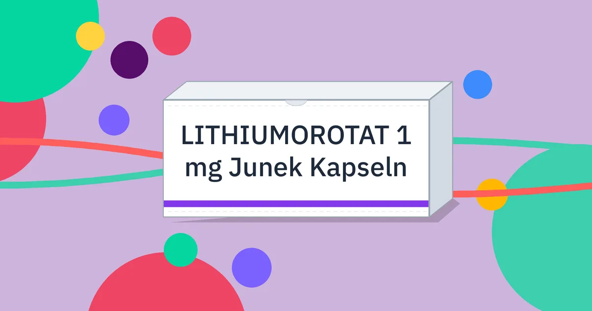 Symbolbild: Packung mit der Aufschrift LITHIUMOROTAT 1 mg Junek Kapseln (PZN 19407069) – Verfügbarkeit und Bezug in Apotheken in Frankfurt am Main