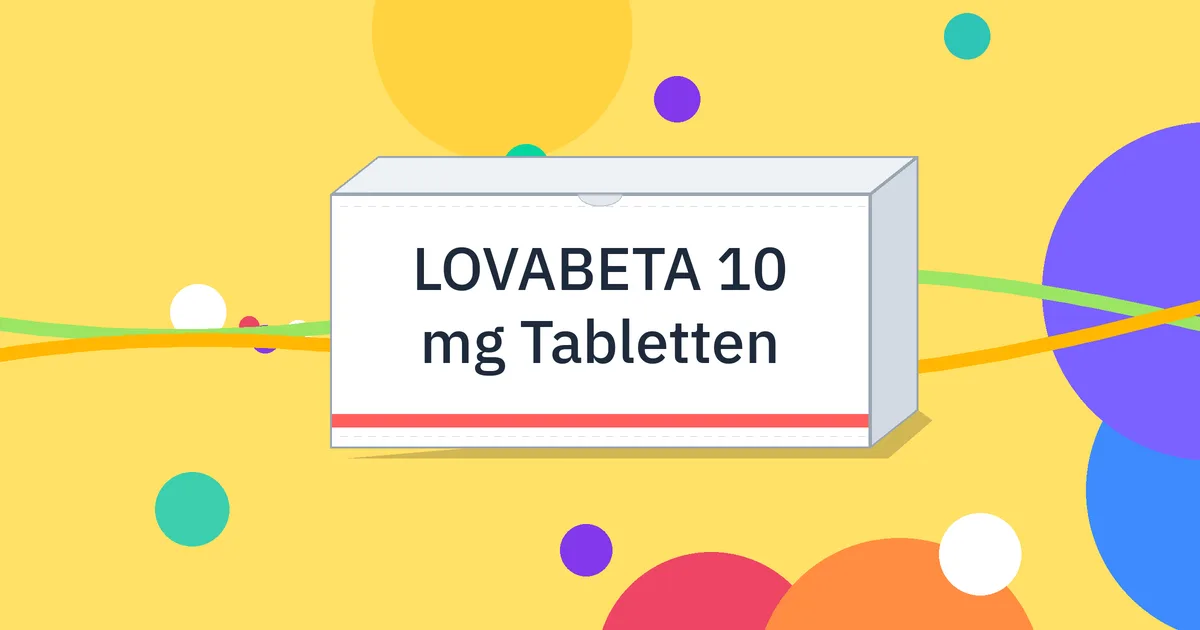Symbolbild: Packung mit der Aufschrift LOVABETA 10 mg Tabletten (PZN 00437197) – Verfügbarkeit und Bezug in Apotheken in Frankfurt am Main