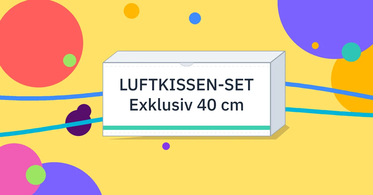Symbolbild: Packung mit der Aufschrift LUFTKISSEN-SET Exklusiv 40 cm (PZN 10075335) – Verfügbarkeit und Bezug in Apotheken in Frankfurt am Main