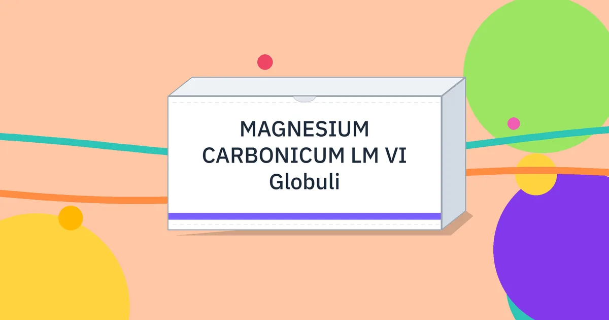 Symbolbild: Packung mit der Aufschrift MAGNESIUM CARBONICUM LM VI Globuli (PZN 02659625) – Verfügbarkeit und Bezug in Apotheken in Frankfurt am Main