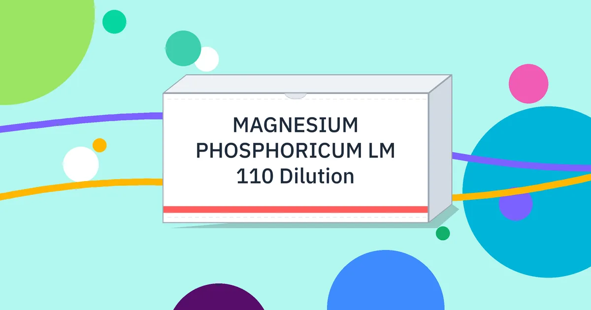Symbolbild: Packung mit der Aufschrift MAGNESIUM PHOSPHORICUM LM 110 Dilution (PZN 12939484) – Verfügbarkeit und Bezug in Apotheken in Frankfurt am Main