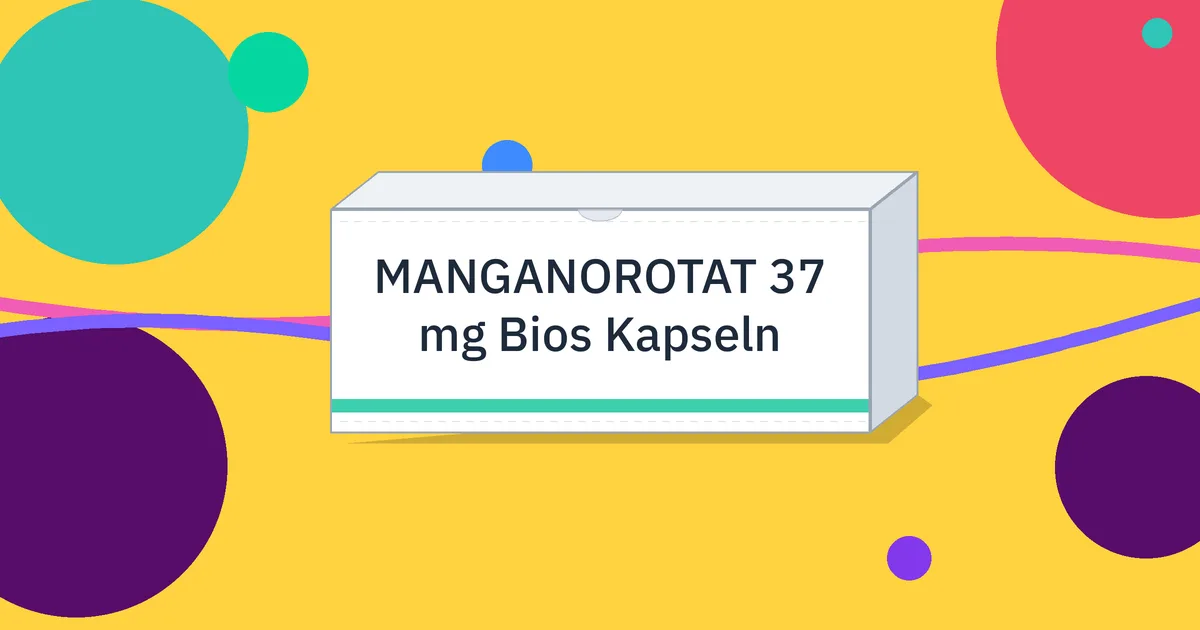 Symbolbild: Packung mit der Aufschrift MANGANOROTAT 37 mg Bios Kapseln (PZN 16329245) – Verfügbarkeit und Bezug in Apotheken in Frankfurt am Main