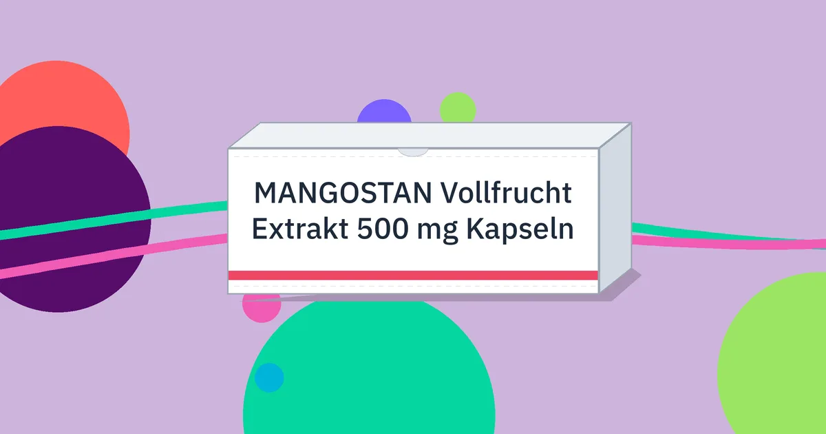 Symbolbild: Packung mit der Aufschrift MANGOSTAN Vollfrucht Extrakt 500 mg Kapseln (PZN 10992942) – Verfügbarkeit und Bezug in Apotheken in Frankfurt am Main