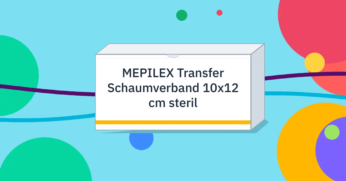 Symbolbild: Packung mit der Aufschrift MEPILEX Transfer Schaumverband 10x12 cm steril (PZN 13707793) – Verfügbarkeit und Bezug in Apotheken in Frankfurt am Main