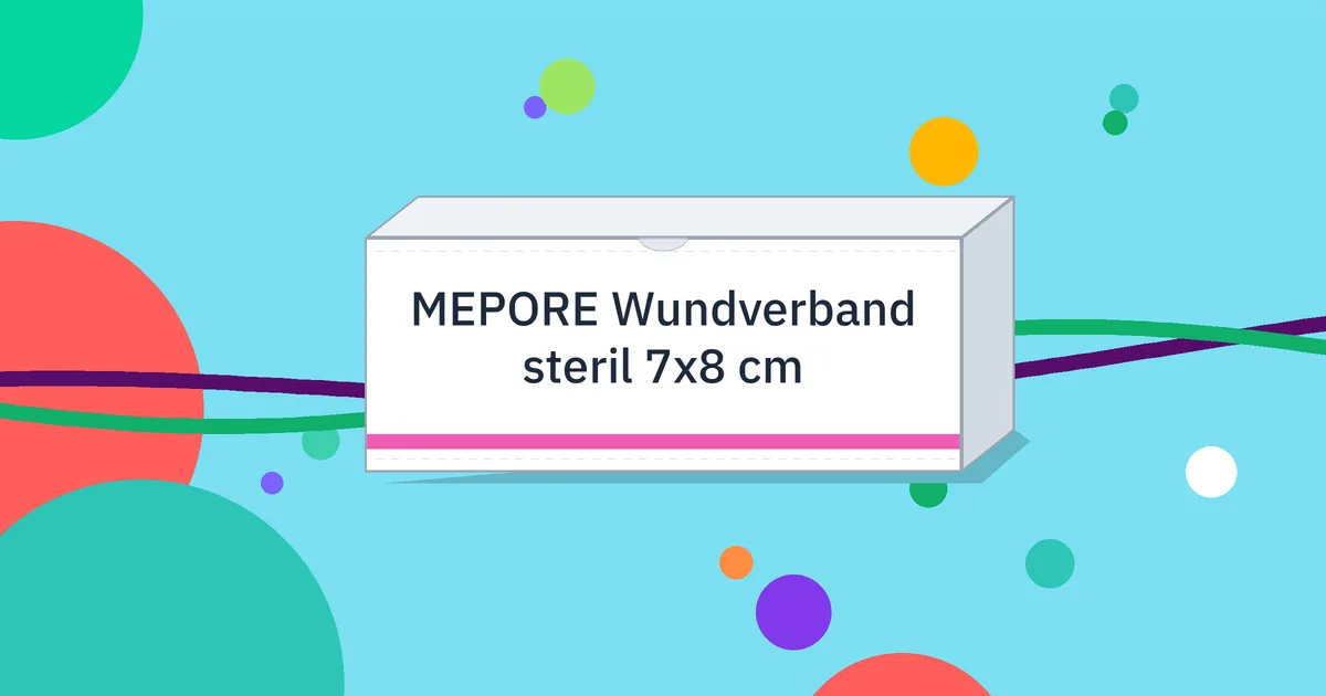 Symbolbild: Packung mit der Aufschrift MEPORE Wundverband steril 7x8 cm (PZN 13580795) – Verfügbarkeit und Bezug in Apotheken in Frankfurt am Main