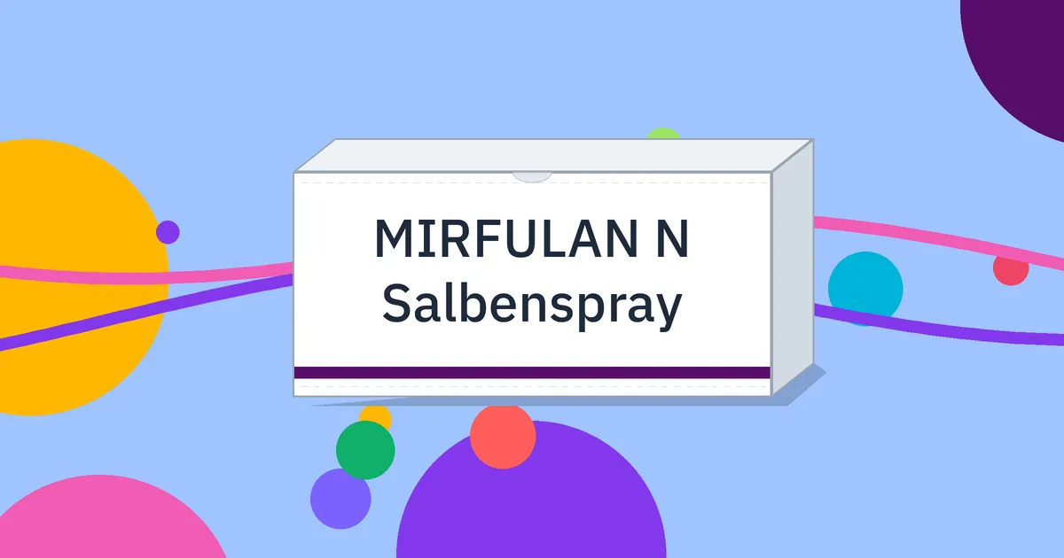 Symbolbild: Packung mit der Aufschrift MIRFULAN N Salbenspray (PZN 03839878) – Verfügbarkeit und Bezug in Apotheken in Frankfurt am Main