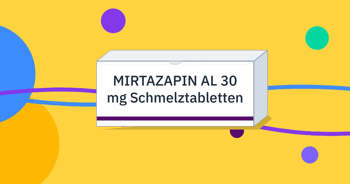 Symbolbild: Packung mit der Aufschrift MIRTAZAPIN AL 30 mg Schmelztabletten (PZN 00976698) – Verfügbarkeit und Bezug in Apotheken in Frankfurt am Main