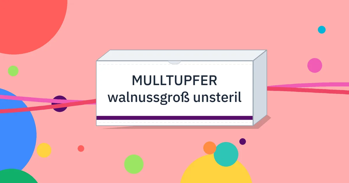 Symbolbild: Packung mit der Aufschrift MULLTUPFER walnussgroß unsteril (PZN 06323187) – Verfügbarkeit und Bezug in Apotheken in Frankfurt am Main