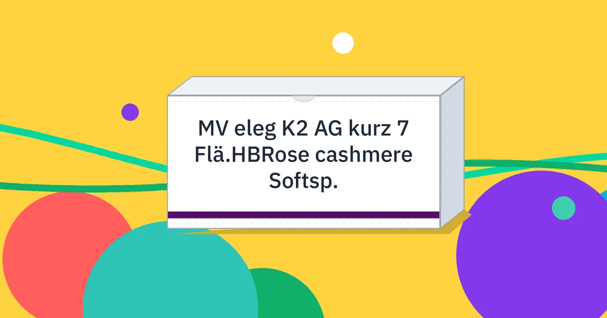 Symbolbild: Packung mit der Aufschrift MV eleg K2 AG kurz 7 Flä.HBRose cashmere Softsp. (PZN 15703813) – Verfügbarkeit und Bezug in Apotheken in Frankfurt am Main