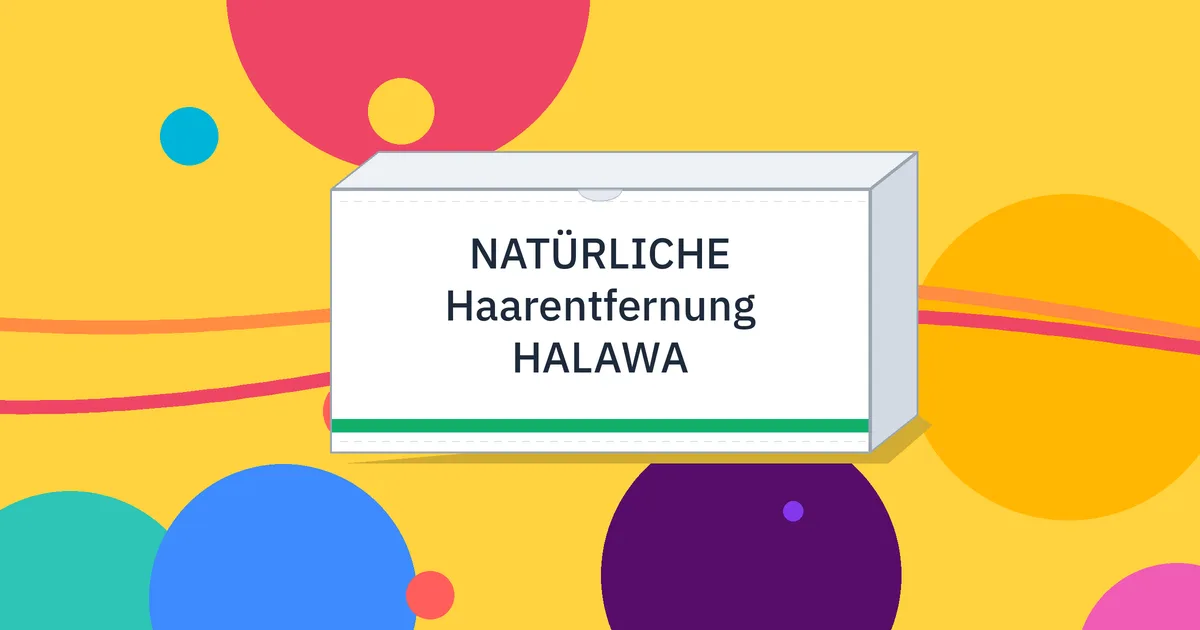 Symbolbild: Packung mit der Aufschrift NATÜRLICHE Haarentfernung HALAWA (PZN 18662233) – Verfügbarkeit und Bezug in Apotheken in Frankfurt am Main