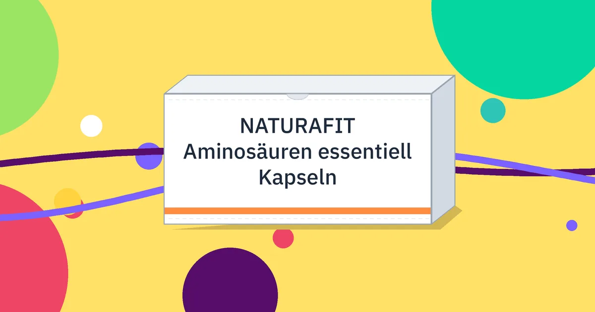 Symbolbild: Packung mit der Aufschrift NATURAFIT Aminosäuren essentiell Kapseln (PZN 14381922) – Verfügbarkeit und Bezug in Apotheken in Frankfurt am Main