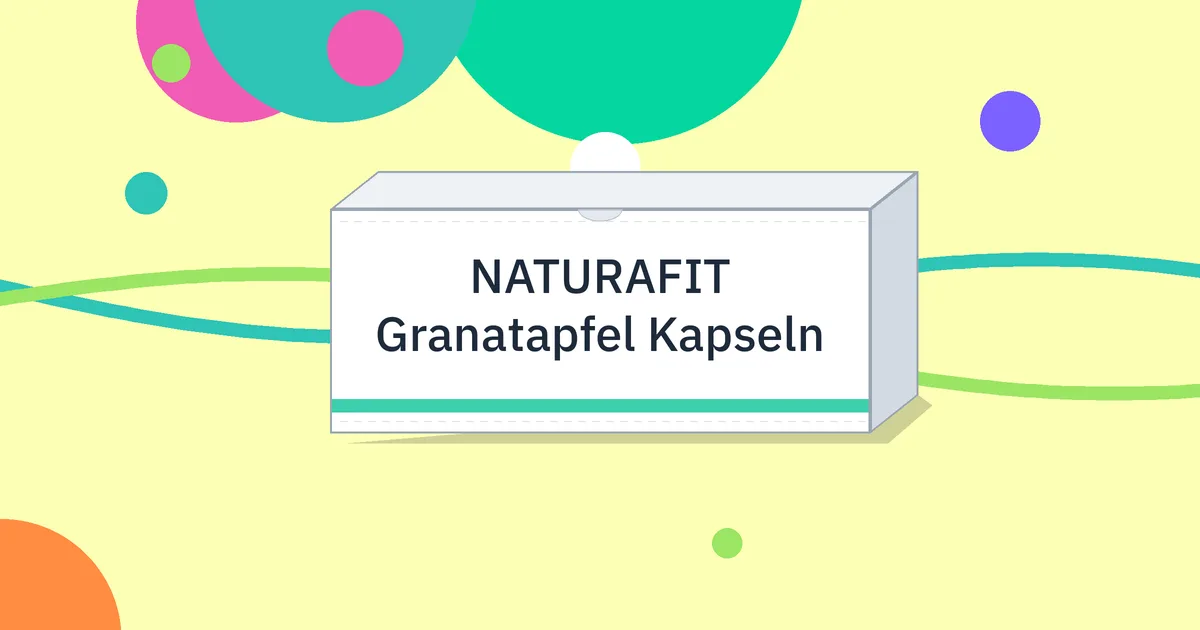 Symbolbild: Packung mit der Aufschrift NATURAFIT Granatapfel Kapseln (PZN 09269459) – Verfügbarkeit und Bezug in Apotheken in Frankfurt am Main