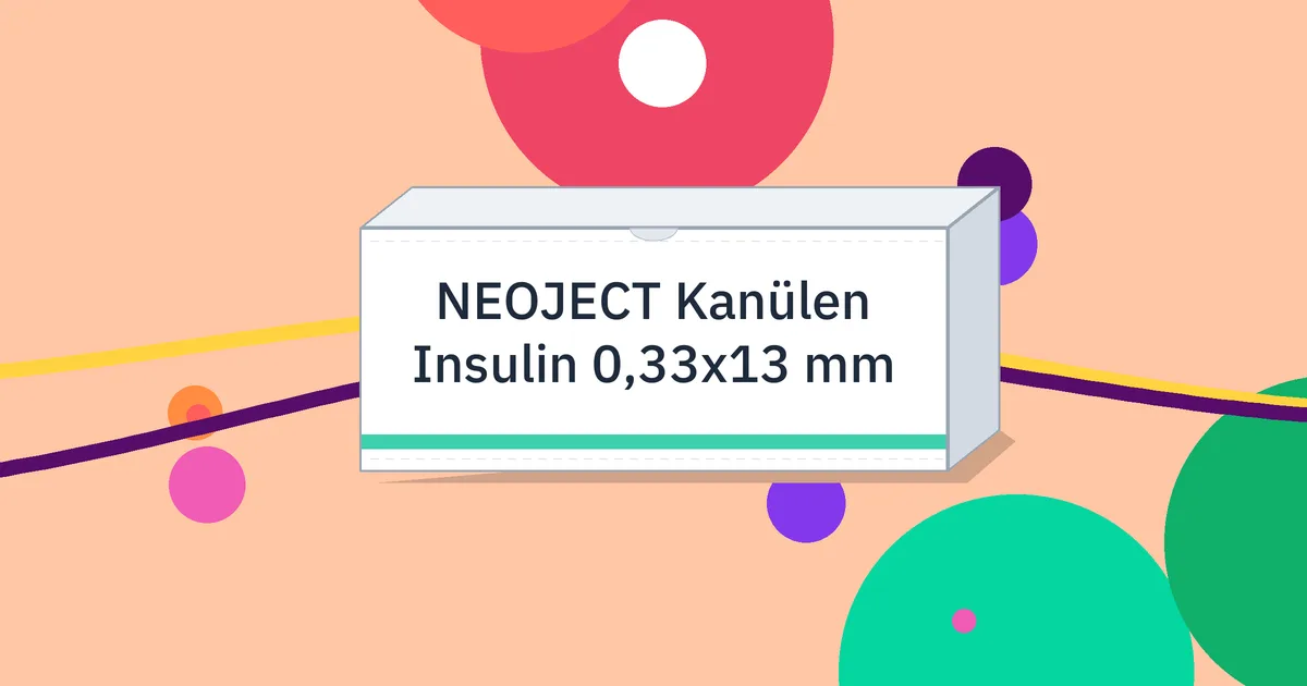 Symbolbild: Packung mit der Aufschrift NEOJECT Kanülen Insulin 0,33x13 mm (PZN 00267507) – Verfügbarkeit und Bezug in Apotheken in Frankfurt am Main