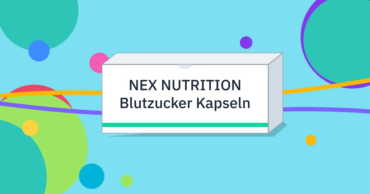 Symbolbild: Packung mit der Aufschrift NEX NUTRITION Blutzucker Kapseln (PZN 20127004) – Verfügbarkeit und Bezug in Apotheken in Frankfurt am Main