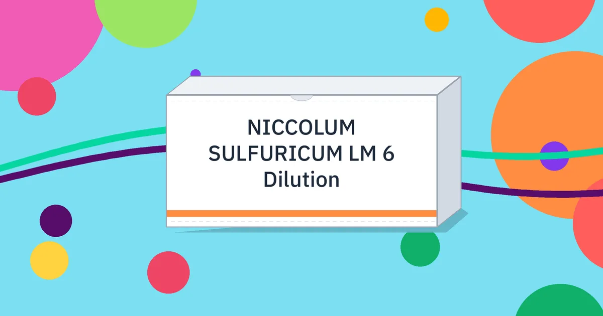 Symbolbild: Packung mit der Aufschrift NICCOLUM SULFURICUM LM 6 Dilution (PZN 12968563) – Verfügbarkeit und Bezug in Apotheken in Frankfurt am Main